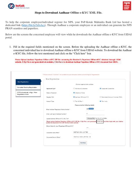Steps To Download Aadhaar Offline Ekyc Pdf