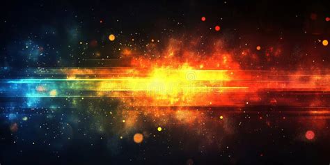 Dynamic And Colorful Abstract Space Background With Glowing Nebulae Stars And Streaks Of Light