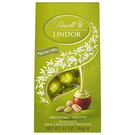Lindt Lindor Pistachio Milk Chocolate Candy Truffles Bag 1 Bag 51