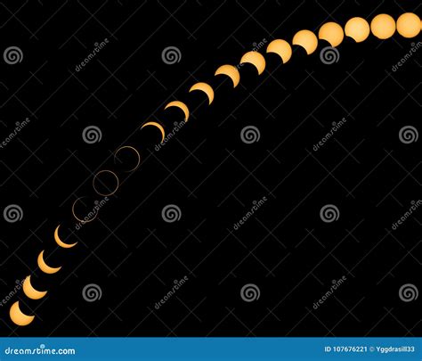 Sequence Of An Anular Eclipse Stock Image Image Of Ocean Planet