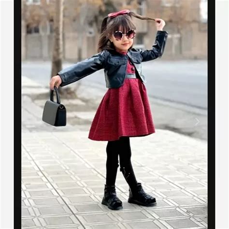 خرید و قیمت لباس بچگانه دو تیکه کت چرم و سارافن عیدانه از غرفه وارلی لند