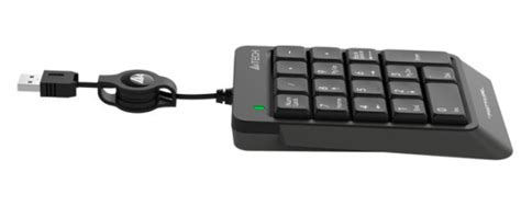 A4tech Fk13 Numeric Keypad 18 Low Profie Keys Retractable Cable