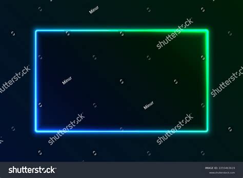 Vibrant Gradient Blue Green Rectangle Frame Stock Vector Royalty Free 2255463619 Shutterstock