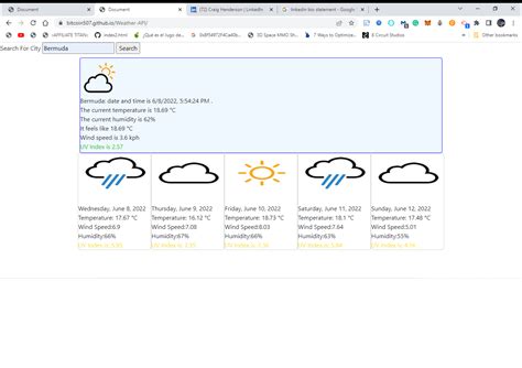 GitHub Bitcoin Weather API Weather API Homework Assignment