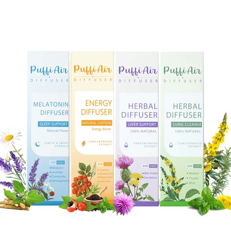 Portable Diffuser Puffiair Lung Detox Herbal Diffuser Pen Puffiair