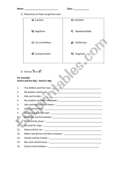 Exercises On Genitive Case Librain