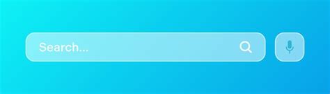 Premium Vector Transparent Search Bar Internet Browser Engine With Search Box Address Bar And