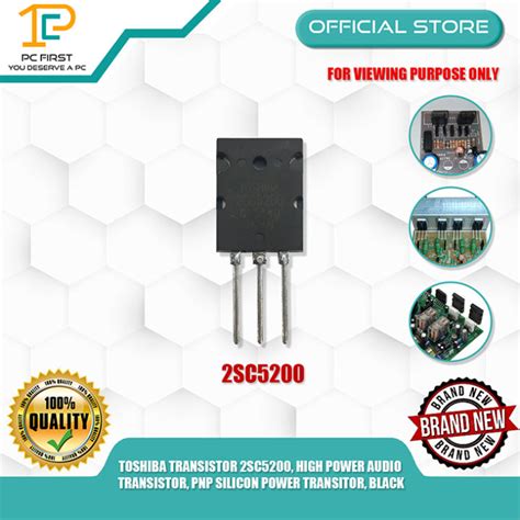 TOSHIBA TRANSISTOR 2SC5200 HIGH POWER AUDIO TRANSISTOR PNP SILICON POWER TRANSITOR BLACK