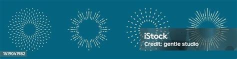 Sunburst 아이콘 세트 추상 Starburst 빈티지 장식 방사형 조명 픽토그램 태양 광선 라운드 광선 불꽃 놀이 스파클 일출 기호 컬렉션 서클 썬 버스트 격리된 벡터