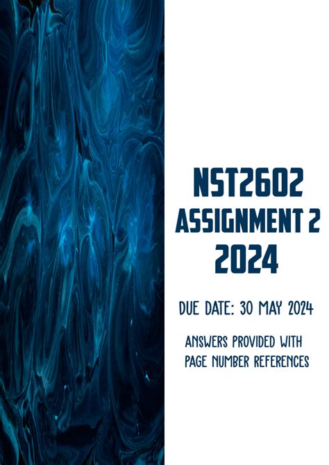 Nst2602 Assignment 2 2024 Due 30 May 2024 Studypass