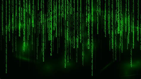 Premium Vector Background In A Matrix Style Falling Random Numbers Green Is Dominant Color