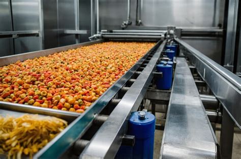 Detailed View Of Food Processing Conveyor Belt Premium Ai Generated Image