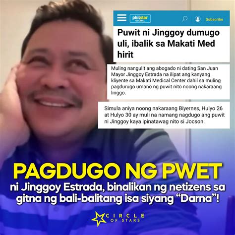 Circle Of Stars Pagdugo Ng Pwet Ni Jinggoy Estrada Facebook