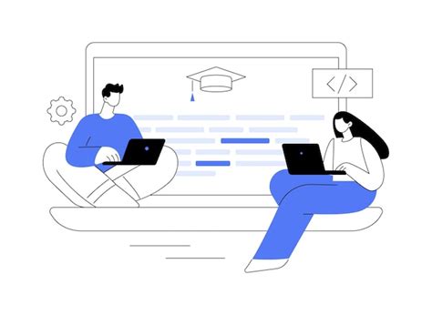 Premium Vector Coding Workshop Abstract Concept Vector Illustration