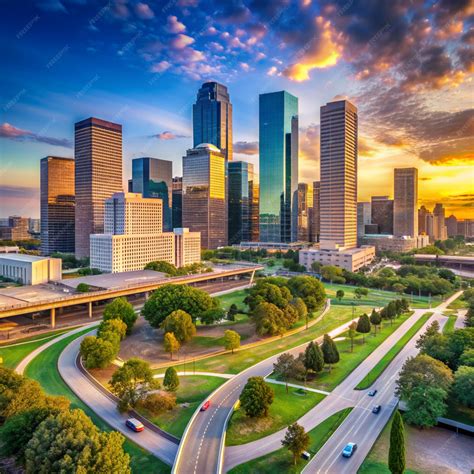 Premium Photo Houston Texas Skyline Houston Texas Usa Downtown City