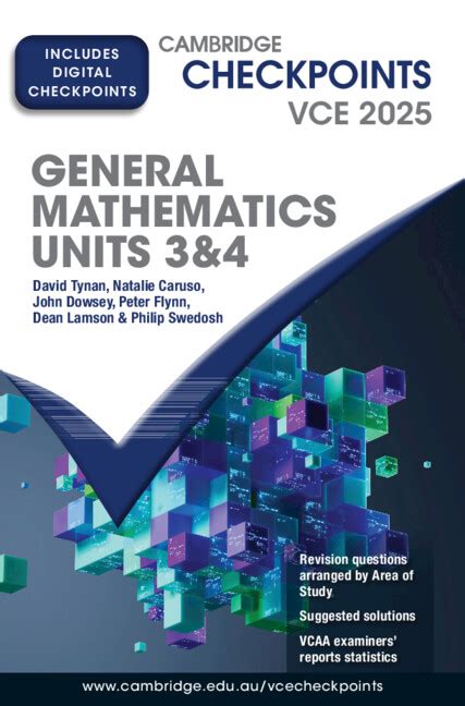 Cambridge Checkpoints Vce General Mathematics Units 3and4 2025