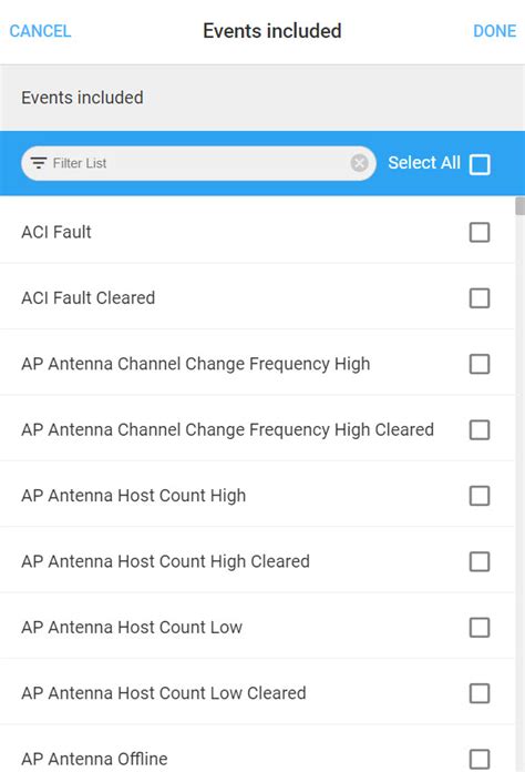 Events List Dashlet Entuity