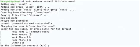Create User Account In Ubuntu