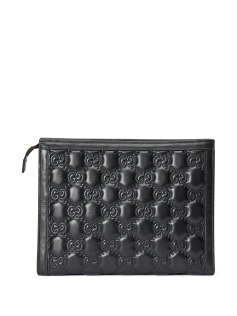 Gucci Gg 마틀라세 가죽 파우치 Farfetch