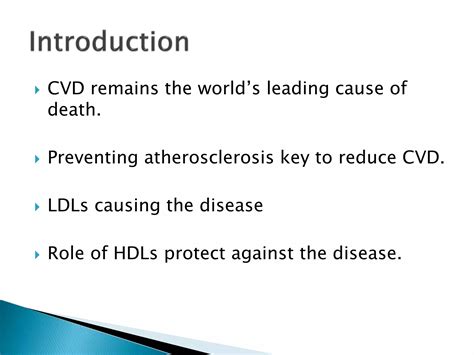 The Role Of Hdl Cholesterol In Preventing Atherosclerotic Disease Pptx