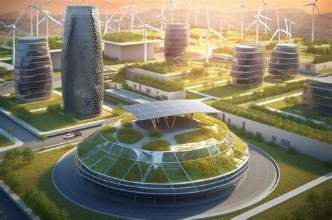 Premium Ai Image Conceptualdepictionofasustainableenergyfarmwit