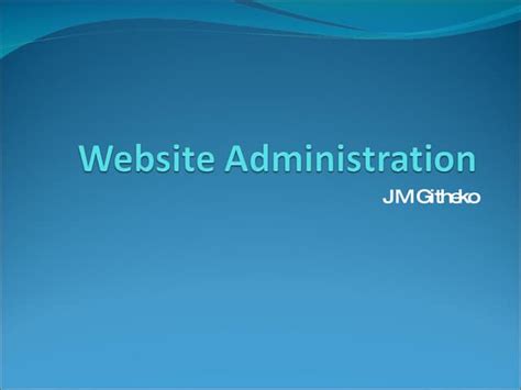 j m githeko agenda software installation apche mysql php ppt