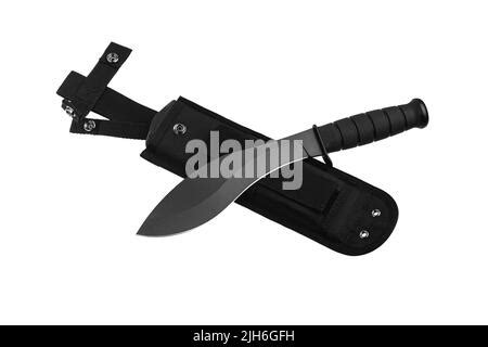 A Large Machete Knife With A Black Curved Blade Modern Edged Weapons
