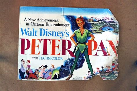 ORIGINAL LOBBY CARD PETER PAN Walt Disney Title Card Bobby Driscoll Kathryn