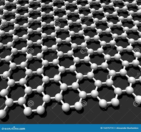 Graphene Crystal Lattice Stock Illustration Illustration Of