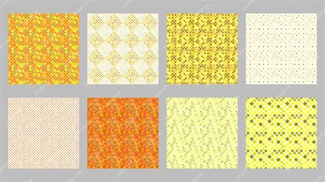 Premium Vector Geometrical Abstract Square Pattern Background Design Set