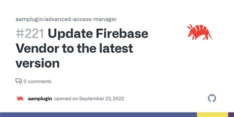 Update Firebase Vendor To The Latest Version · Issue 221 · Aamplugin
