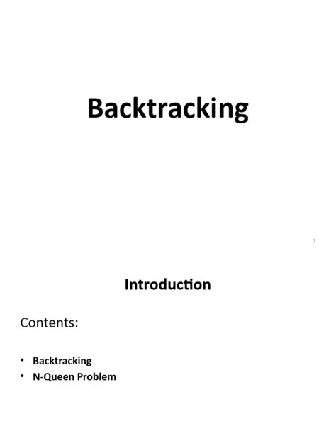 Backtracking Algo Download Free Pdf Algorithms And Data Structures