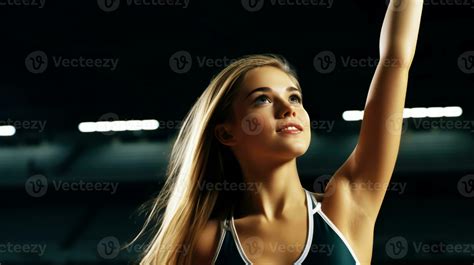 Ai Generated A Fit Young Woman Wearing A Sports Bra Radiating Beauty