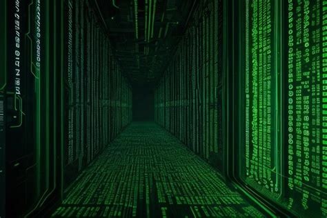 Premium Photo Binary Code Digital Background Matrix Style