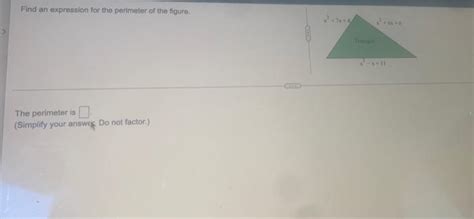 solved find an expression for the perimeter of the figure