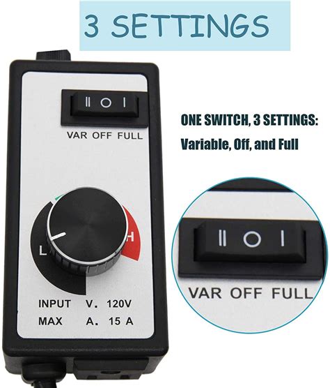 Router Fan Variable Speed Controller Control For Electric Motor Rheostat Ac 120