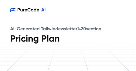 Build Great Tailwindewsletter20section Pricing Plan Components Faster Using Ai Tools