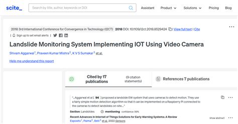 landslide monitoring system implementing iot using video camera
