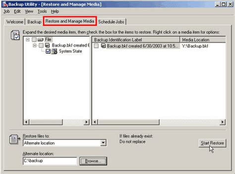 Restore And Manage Media