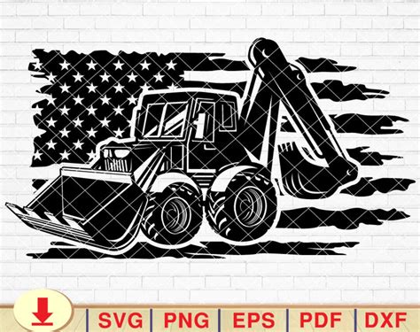 backhoe loader svg us backhoe loader svg excavator svg etsy
