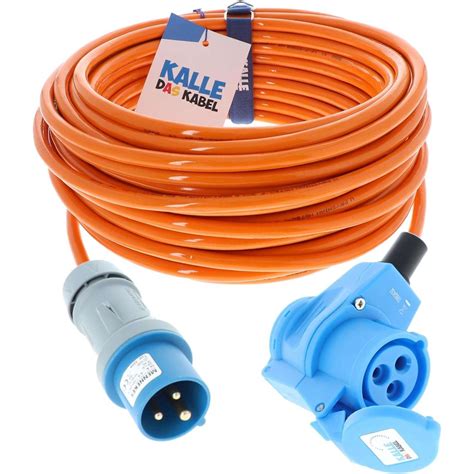 Kalle Das Kabel Kalle Verlängerungskabel Cee 230v 16a Winkel Extreme
