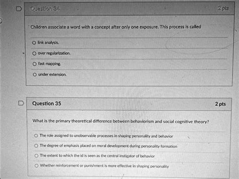 Solved The Primary Theoretical Difference Between Behaviorism And Social Cognitive Theory Is