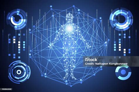 디지털 데이터 차트 통신 컴퓨팅 인체 디지털 의료 기술 Ui 미래형 컨셉 Hud 인터페이스 홀로그램 요소를 추상화 건강 미래 디자인에 안녕 기술 배경 0명에 대한 스톡 벡터
