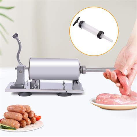 8lbs4l Manual Horizontal Sausage Maker Stainless Steel Sausage Stuffer