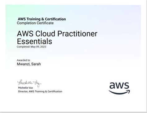 Aws Cloudcomputing Learningjourney Professionaldevelopment Sarah Mwanzi Bed Mba