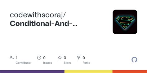 github codewithsooraj conditional and looping statements