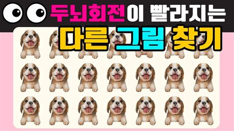 【20초테스트 1개찾기】 두뇌회전이 빨라지는 다른 그림 찾기 순발력 강화 치매예방퀴즈 스마일두뇌퀴즈 024 Youtube