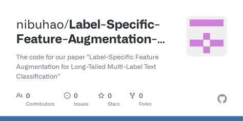 github nibuhao label specific feature augmentation for long tailed
