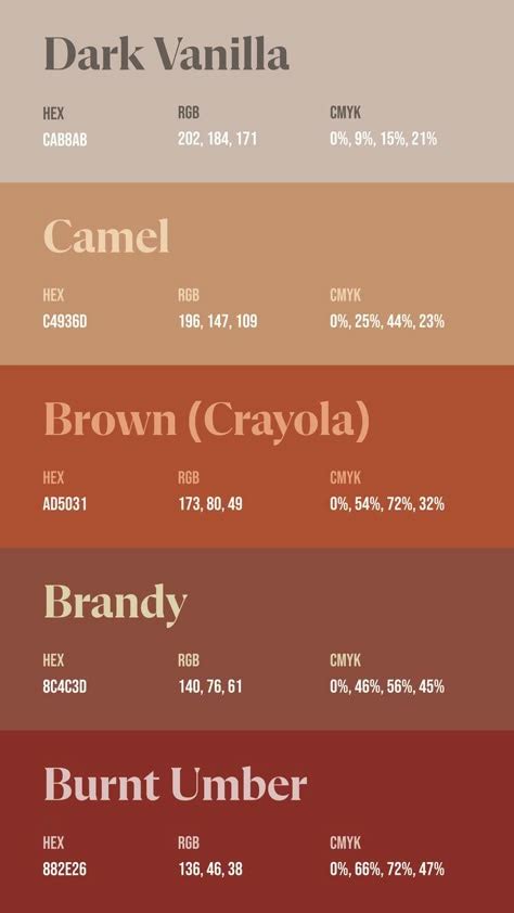 Bakery Color Palette Colour Schemes